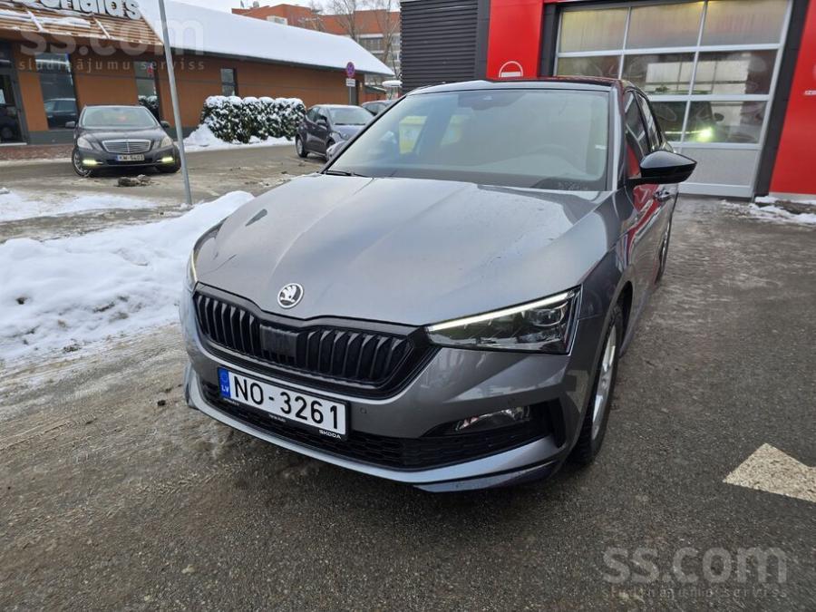 Grey Skoda Scala 2023 in Riga, with an engine capacity of 1.50 L and mileage of 58 thousand km for 21000 €, photo 2 on AUTOMOTO.COM.LV