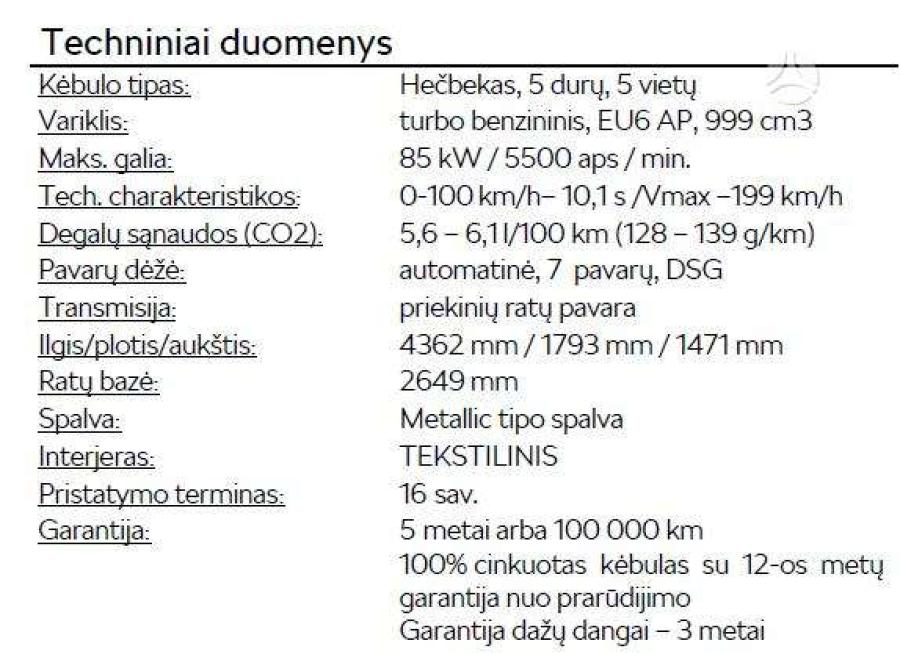 Grey Skoda Scala 2024 in Vilnius, with an engine capacity of 1.00 L and mileage of 45 thousand km for 17500 €, photo 14 on AUTOMOTO.COM.LV