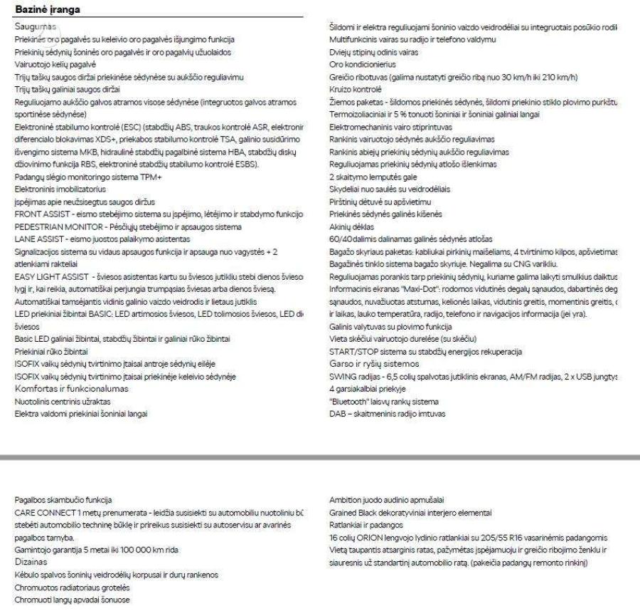 Grey Skoda Scala 2024 in Vilnius, with an engine capacity of 1.00 L and mileage of 45 thousand km for 17500 €, photo 15 on AUTOMOTO.COM.LV