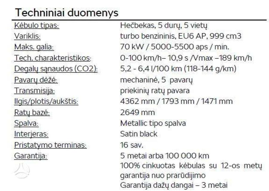 Grey Skoda Scala 2024 in Vilnius, with an engine capacity of 1.00 L and mileage of 55 thousand km for 14500 €, photo 12 on AUTOMOTO.COM.LV