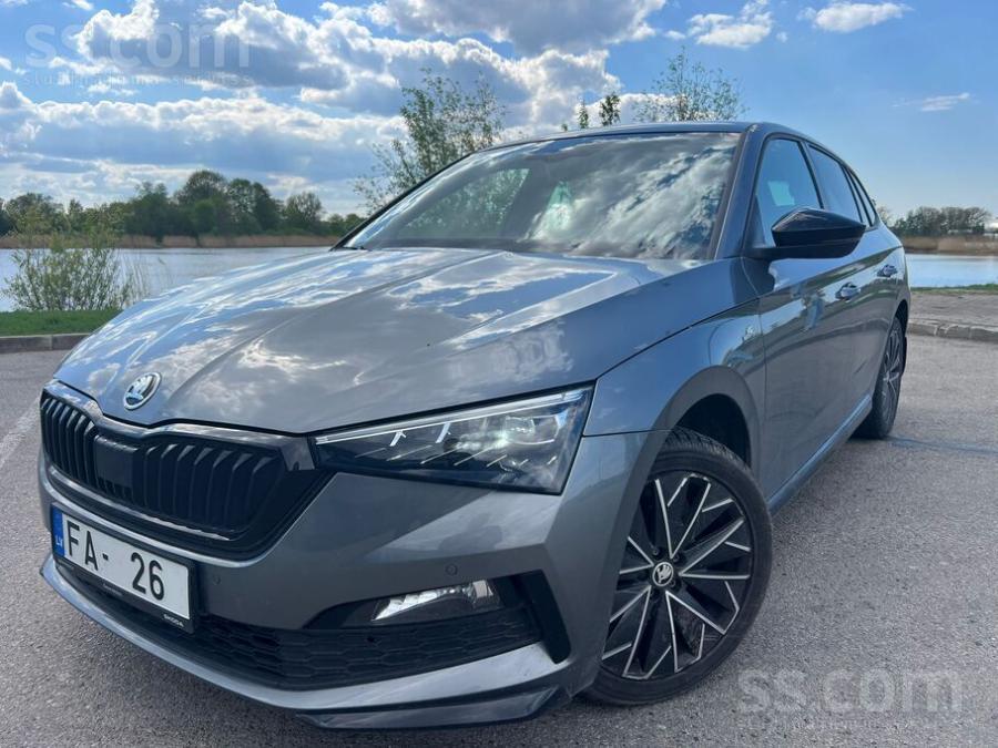 Grey Skoda Scala 2024 in Riga, with an engine capacity of 1.50 L and mileage of 21 thousand km for 22950 €, photo 4 on AUTOMOTO.COM.LV
