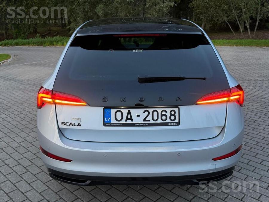 Grey Skoda Scala 2024 in Riga, with an engine capacity of 1.50 L and mileage of 35 thousand km for 26000 €, photo 7 on AUTOMOTO.COM.LV