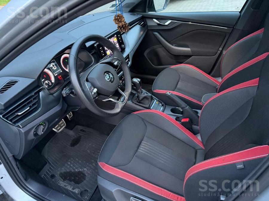Grey Skoda Scala 2024 in Riga, with an engine capacity of 1.50 L and mileage of 35 thousand km for 26000 €, photo 13 on AUTOMOTO.COM.LV
