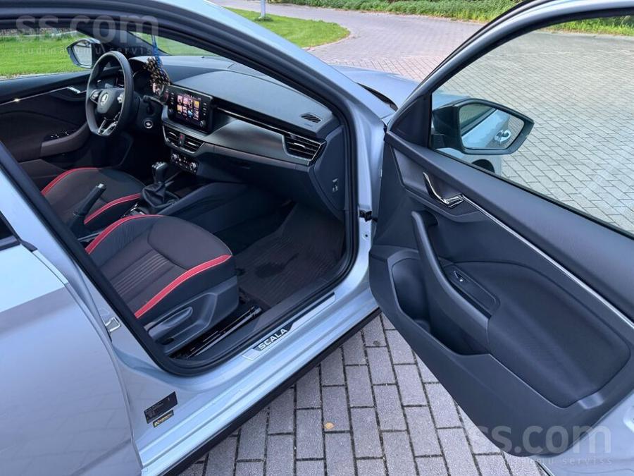 Grey Skoda Scala 2024 in Riga, with an engine capacity of 1.50 L and mileage of 35 thousand km for 26000 €, photo 17 on AUTOMOTO.COM.LV