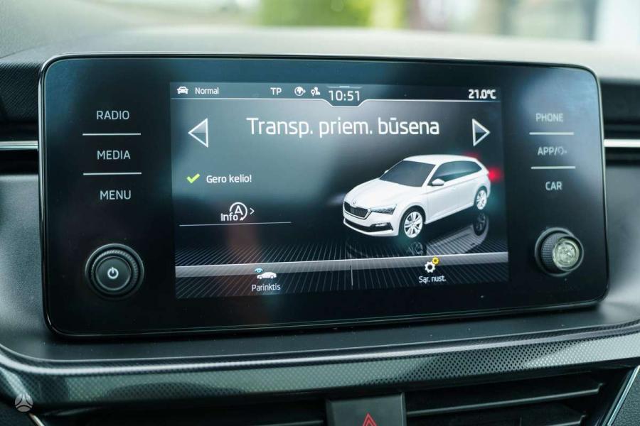 Red Skoda Scala 2019 in Vilnius, with an engine capacity of 1.60 L and mileage of 205 thousand km for 11900 €, photo 37 on AUTOMOTO.COM.LV