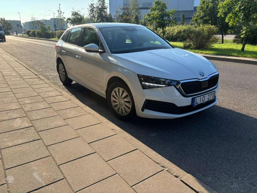 White Skoda Scala 2020 in Vilnius, with an engine capacity of 1.00 L and mileage of 61 thousand km for 10990 €, photo 3 on AUTOMOTO.COM.LV