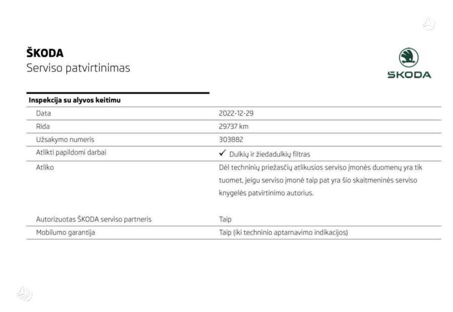 White Skoda Scala 2022 in Siauliai, with an engine capacity of 1.50 L and mileage of 200 thousand km for 12947 €, photo 38 on AUTOMOTO.COM.LV