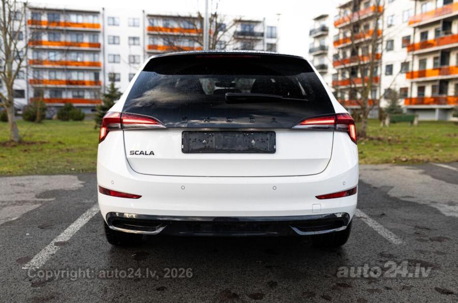 White Skoda Scala 2022 in Tallinn, with an engine capacity of 1.00 L and mileage of 46 thousand km for 17980 €, photo 4 on AUTOMOTO.COM.LV