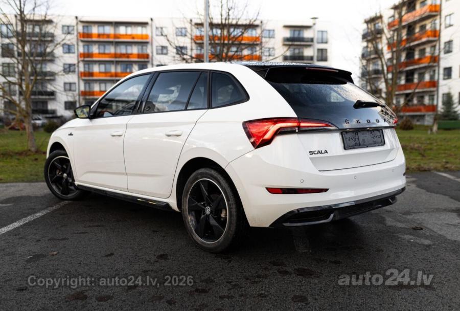 White Skoda Scala 2022 in Tallinn, with an engine capacity of 1.00 L and mileage of 46 thousand km for 17980 €, photo 6 on AUTOMOTO.COM.LV