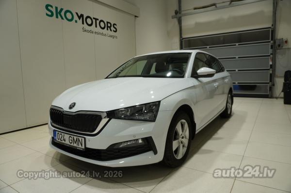 White Skoda Scala 2024 in Tallinn, with an engine capacity of 1.00 L and mileage of 46 thousand km for 18500 €, photo 1 on AUTOMOTO.COM.LV