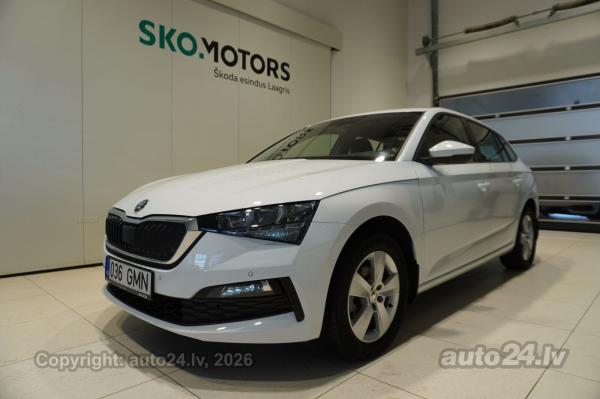 White Skoda Scala 2024 in Tallinn, with an engine capacity of 1.00 L and mileage of 40 thousand km for 18800 €, photo 1 on AUTOMOTO.COM.LV