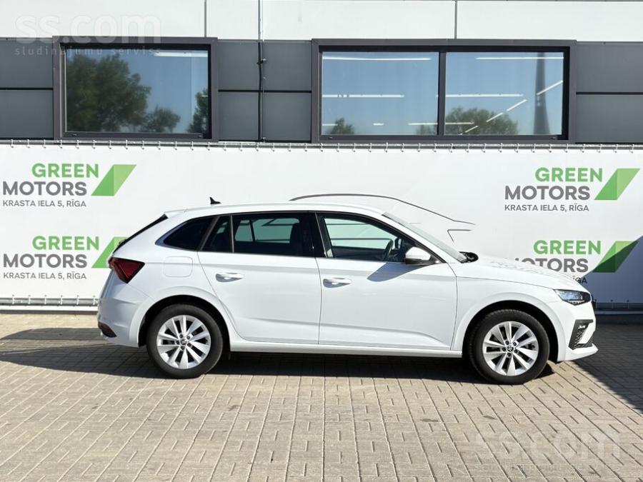 White Skoda Scala 2024 in Riga, with an engine capacity of 1.00 L and mileage of 45 thousand km for 20500 €, photo 6 on AUTOMOTO.COM.LV