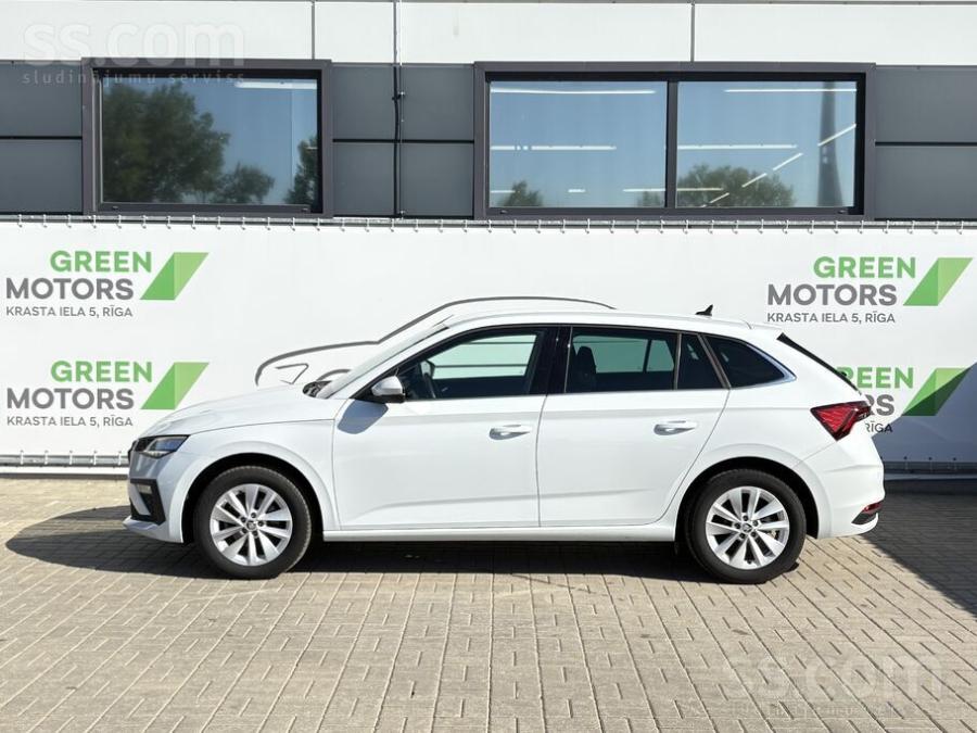 White Skoda Scala 2024 in Riga, with an engine capacity of 1.00 L and mileage of 45 thousand km for 20500 €, photo 7 on AUTOMOTO.COM.LV