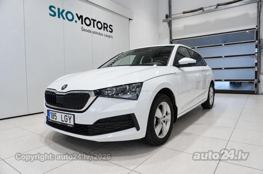 White Skoda Scala 2024 in Tallinn, with an engine capacity of 1.00 L and mileage of 20 thousand km for 14900 €, photo 1 on AUTOMOTO.COM.LV