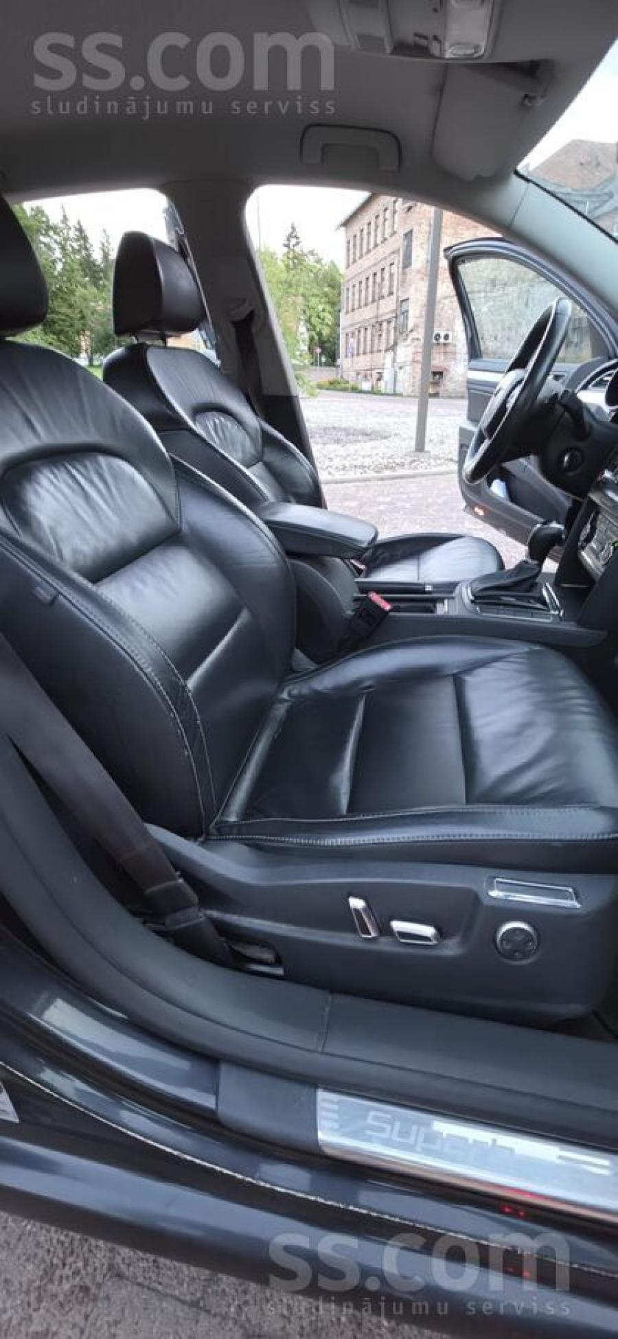 Black Skoda SuperB 2013 in Kuldiga, with an engine capacity of 2.00 L and mileage of 340 thousand km for 3999 €, photo 21 on AUTOMOTO.COM.LV