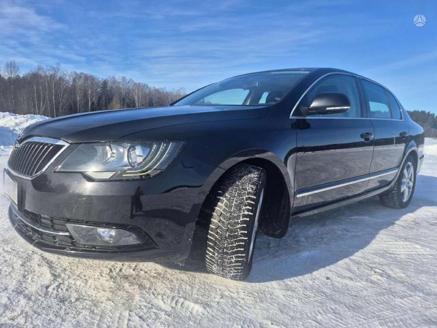 Black Skoda SuperB 2015 in Vilnius, with an engine capacity of 1.80 L and mileage of 98 thousand km for 8200 €, photo 6 on AUTOMOTO.COM.LV