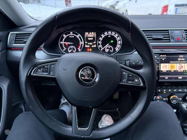 Black Skoda SuperB 2016 in Vilnius, with an engine capacity of 1.97 L and mileage of 295 thousand km for 13500 €, photo 10 on AUTOMOTO.COM.LV