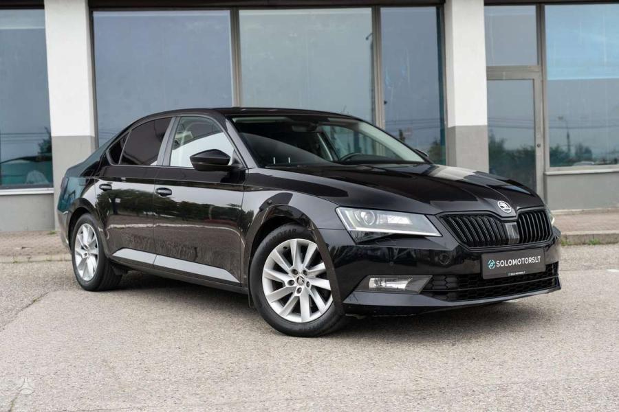 Black Skoda SuperB 2016 in Vilnius, with an engine capacity of 1.80 L and mileage of 190 thousand km for 13550 €, photo 1 on AUTOMOTO.COM.LV
