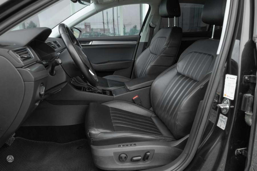 Black Skoda SuperB 2016 in Vilnius, with an engine capacity of 1.80 L and mileage of 190 thousand km for 13550 €, photo 10 on AUTOMOTO.COM.LV