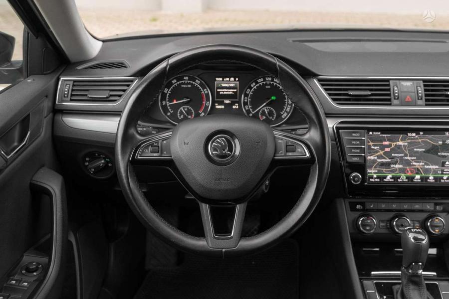 Black Skoda SuperB 2016 in Vilnius, with an engine capacity of 1.80 L and mileage of 190 thousand km for 13550 €, photo 17 on AUTOMOTO.COM.LV
