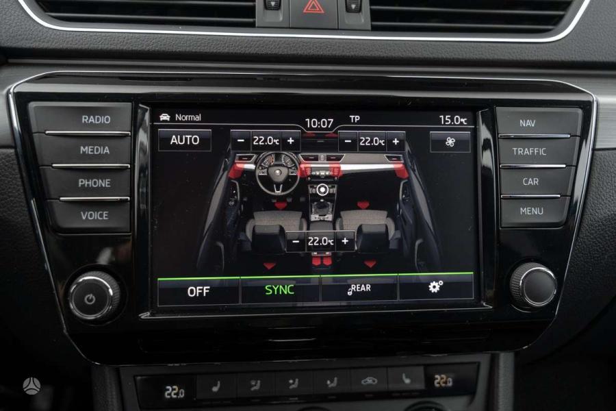 Black Skoda SuperB 2016 in Vilnius, with an engine capacity of 1.80 L and mileage of 190 thousand km for 13550 €, photo 22 on AUTOMOTO.COM.LV