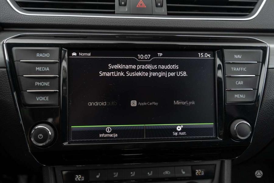 Black Skoda SuperB 2016 in Vilnius, with an engine capacity of 1.80 L and mileage of 190 thousand km for 13550 €, photo 23 on AUTOMOTO.COM.LV