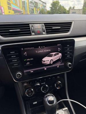 Black Skoda SuperB 2018 in Vilnius, with an engine capacity of 1.60 L and mileage of 221 thousand km for 10400 €, photo 15 on AUTOMOTO.COM.LV