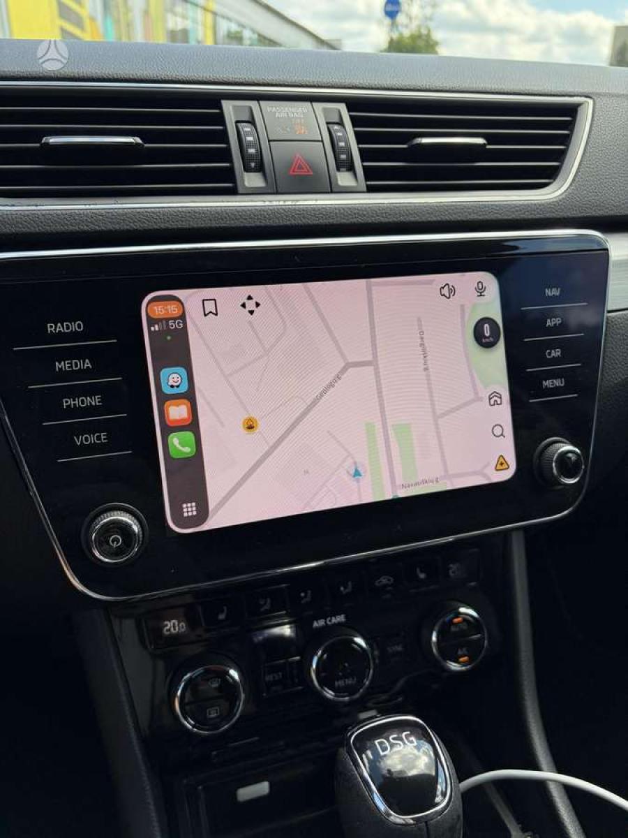 Black Skoda SuperB 2018 in Vilnius, with an engine capacity of 1.60 L and mileage of 221 thousand km for 10400 €, photo 16 on AUTOMOTO.COM.LV