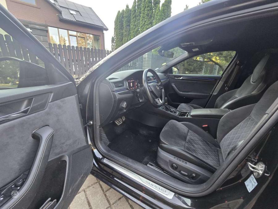 Black Skoda SuperB 2021 in Kaunas, with an engine capacity of 1.97 L and mileage of 260 thousand km for 16300 €, photo 12 on AUTOMOTO.COM.LV