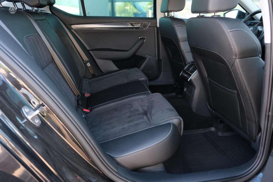 Black Skoda SuperB 2023 in Vilnius, with an engine capacity of 1.97 L and mileage of 55 thousand km for 26950 €, photo 10 on AUTOMOTO.COM.LV