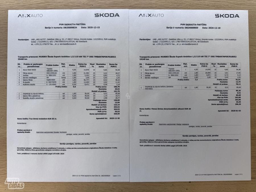 Melns Skoda SuperB 2024 Avižieniai, ar dzinēja tilpumu 1.50 L un nobraukumu 49 tūkst. km par 23500 €, foto 29 vietnē AUTOMOTO.COM.LV
