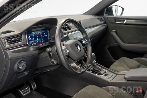 Black Skoda SuperB 2024 in Riga, with an engine capacity of 2.00 L and mileage of 89 thousand km for 28900 €, photo 6 on AUTOMOTO.COM.LV