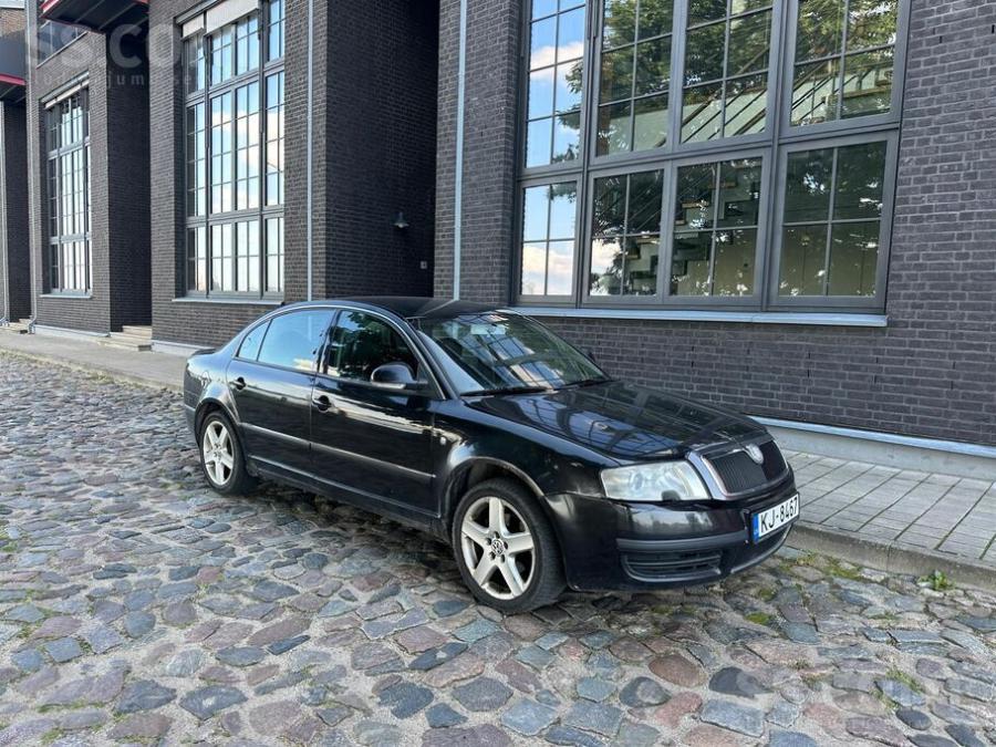 Melns Skoda SuperB 2008 Rīga, ar dzinēja tilpumu 1.90 L un nobraukumu 396 tūkst. km par 1300 €, foto 1 vietnē AUTOMOTO.COM.LV
