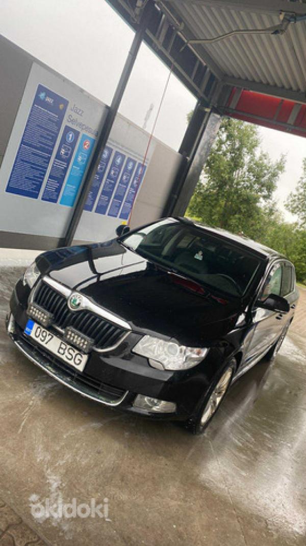 Black Skoda SuperB 2009 in Johvi, with an engine capacity of 1.90 L and mileage of 396 thousand km for 2500 €, photo 3 on AUTOMOTO.COM.LV