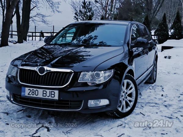 Black Skoda SuperB 2010 in Tallinn, with an engine capacity of 2.00 L and mileage of 312 thousand km for 3998 €, photo 1 on AUTOMOTO.COM.LV