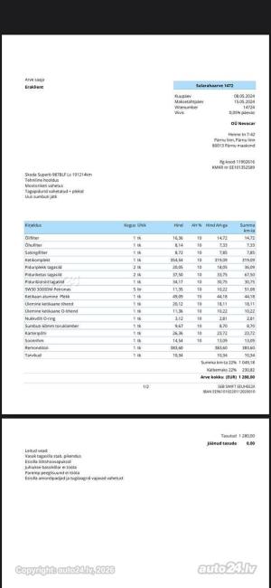 Черный Шкода Суперб 2014 в Таллин, объемом двигателя 1.80 л и пробегом 217 тыс. км за 7990 €, фото 26 на AUTOMOTO.COM.LV