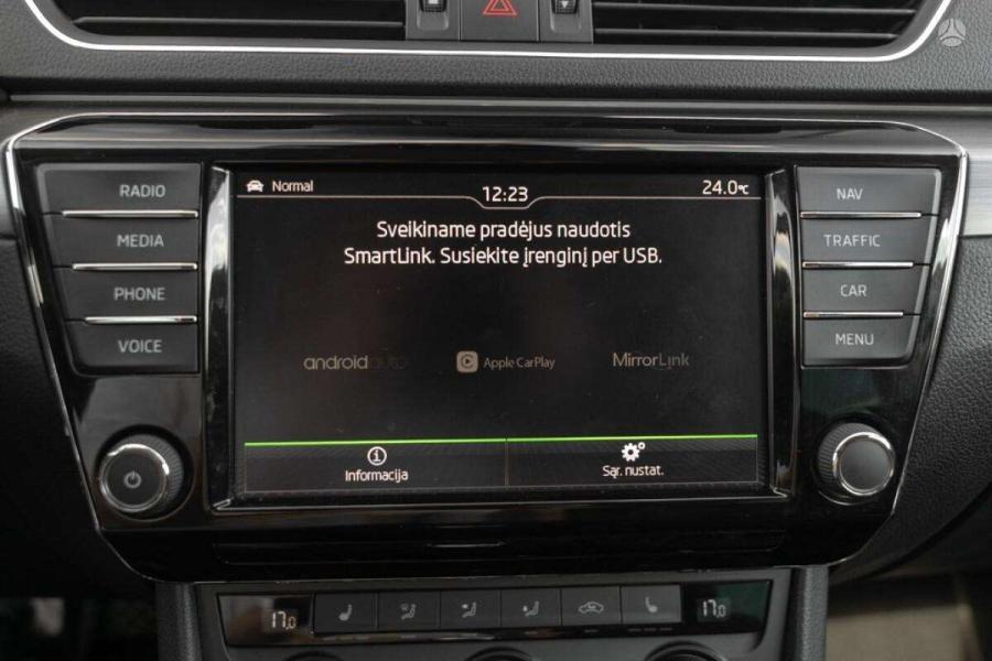 Black Skoda SuperB 2017 in Vilnius, with an engine capacity of 2.00 L and mileage of 173 thousand km for 13250 €, photo 15 on AUTOMOTO.COM.LV