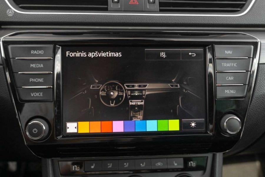 Black Skoda SuperB 2017 in Vilnius, with an engine capacity of 2.00 L and mileage of 173 thousand km for 13250 €, photo 16 on AUTOMOTO.COM.LV