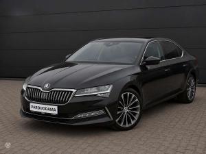 Black Skoda SuperB 2021 in Vilnius, with an engine capacity of 1.98 L and mileage of 126 thousand km for 24990 €, photo  on AUTOMOTO.COM.LV