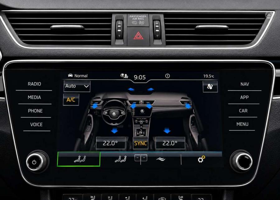 Black Skoda SuperB 2021 in Vilnius, with an engine capacity of 1.98 L and mileage of 126 thousand km for 24990 €, photo 16 on AUTOMOTO.COM.LV