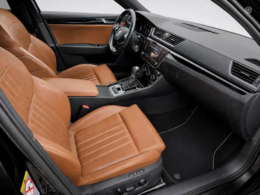 Black Skoda SuperB 2021 in Vilnius, with an engine capacity of 1.98 L and mileage of 126 thousand km for 24990 €, photo 20 on AUTOMOTO.COM.LV