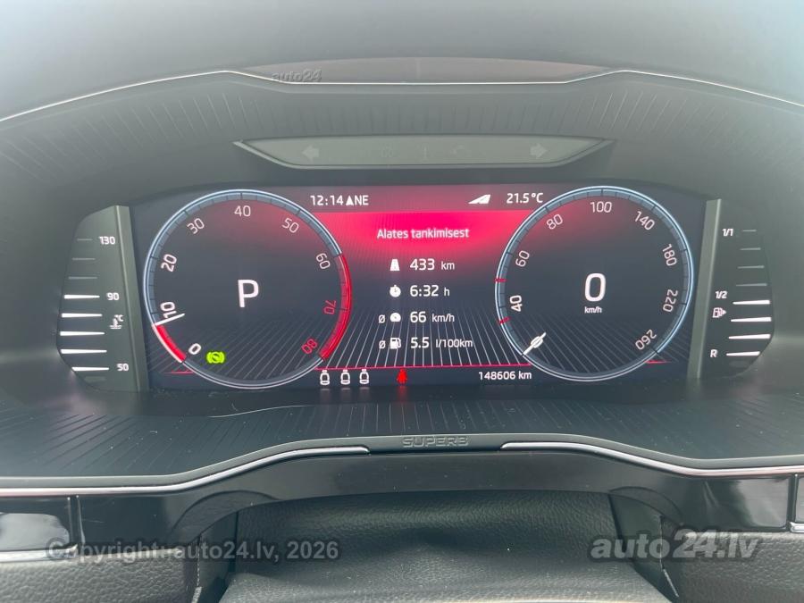 Black Skoda SuperB 2021 in Tallinn, with an engine capacity of 2.00 L and mileage of 149 thousand km for 25000 €, photo 11 on AUTOMOTO.COM.LV