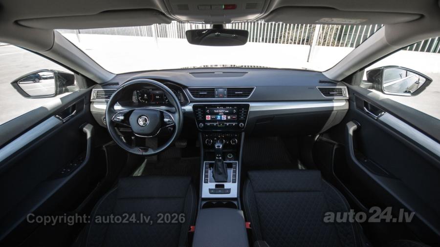 Black Skoda SuperB 2023 in Tallinn, with an engine capacity of 1.50 L and mileage of 59 thousand km for 24900 €, photo 14 on AUTOMOTO.COM.LV