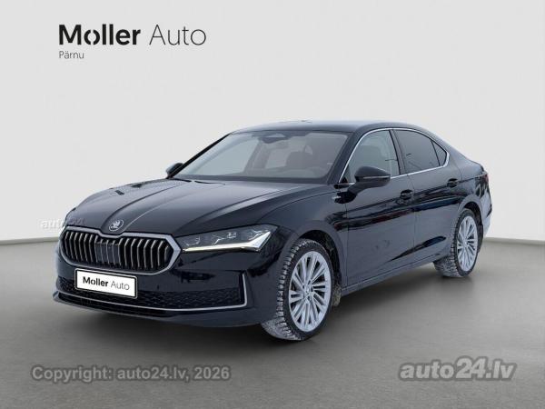 Melns Skoda SuperB 2024 Pērnava, ar dzinēja tilpumu 2.00 L un nobraukumu 28 tūkst. km par 47950 €, foto 1 vietnē AUTOMOTO.COM.LV