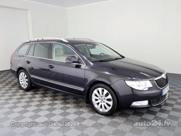 Black Skoda SuperB 2010 in Tallinn, with an engine capacity of 2.00 L and mileage of 318 thousand km for 2999 €, photo 1 on AUTOMOTO.COM.LV
