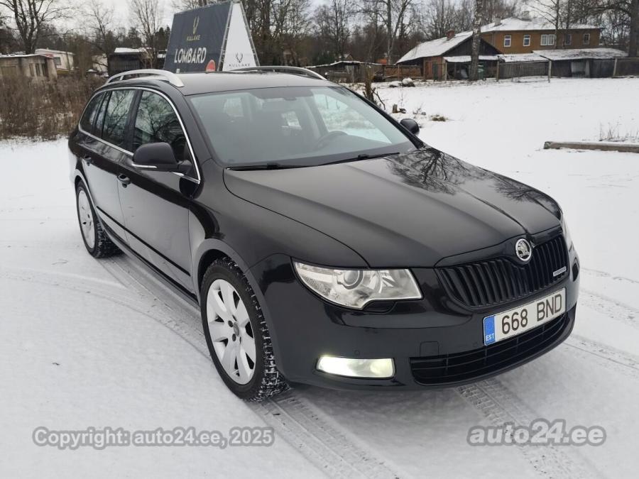 Black Skoda SuperB 2011 in Tartu, with an engine capacity of 1.60 L and mileage of 300 thousand km for 4499 €, photo 1 on AUTOMOTO.COM.LV