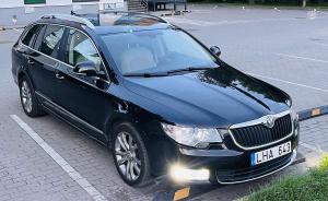 Black Skoda SuperB 2011 in Kaunas, with an engine capacity of 1.97 L and mileage of 370 thousand km for 5900 €, photo 12 on AUTOMOTO.COM.LV