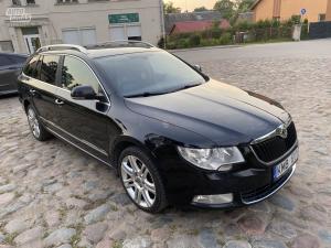 Melns Skoda SuperB 2011 Kauņa, ar dzinēja tilpumu 2.00 L un nobraukumu 360 tūkst. km par 3450 €, foto  vietnē AUTOMOTO.COM.LV