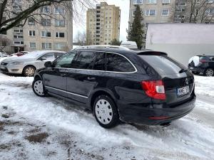Black Skoda SuperB 2012 in Vilnius, with an engine capacity of 1.97 L and mileage of 180 thousand km for 3950 €, photo 4 on AUTOMOTO.COM.LV
