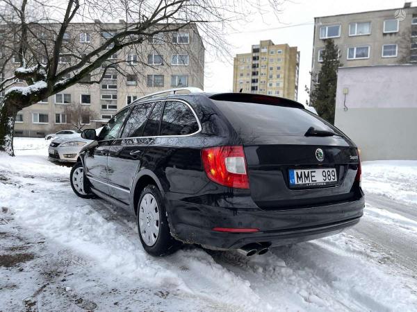 Black Skoda SuperB 2012 in Vilnius, with an engine capacity of 1.97 L and mileage of 180 thousand km for 3950 €, photo 5 on AUTOMOTO.COM.LV